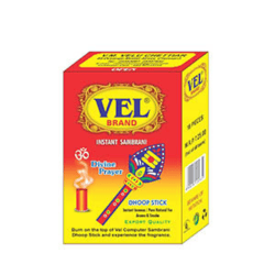 VEL Brand Instant Dhoop Sambrani Sticks Pack