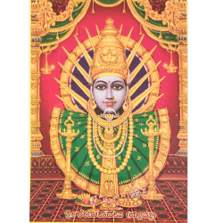 Goddess Renuka Devi With Gold Colour jari Photo Picture 9 x 11 Size